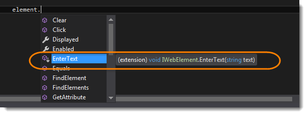 WebElement Extensions Method